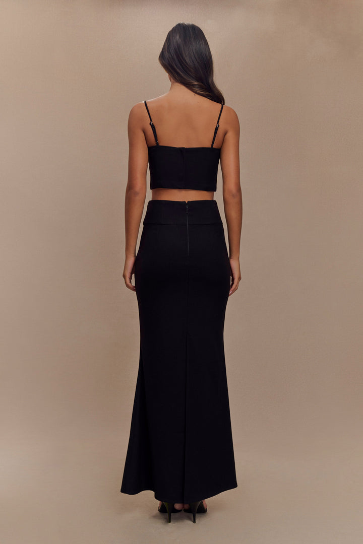 Grace Suiting Crop Top - Black & MESHKI US