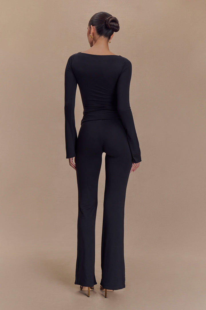 Preston Modal Straight Leg Pants - Black & MESHKI US