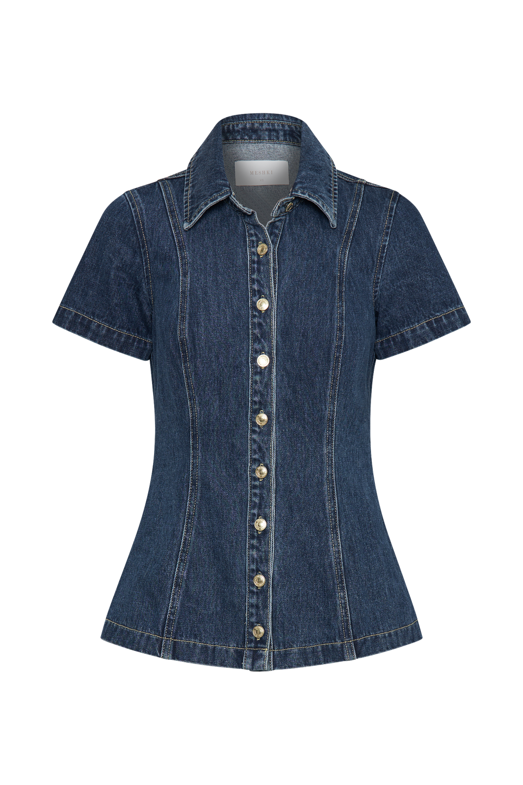 Ellie Denim Mini Skirt - Dark Blue & MESHKI US