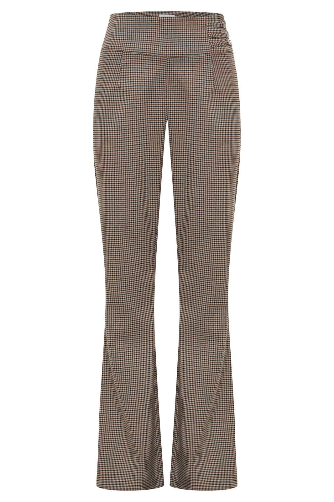 Lawry Structured Longline Top - Tan Check & MESHKI US