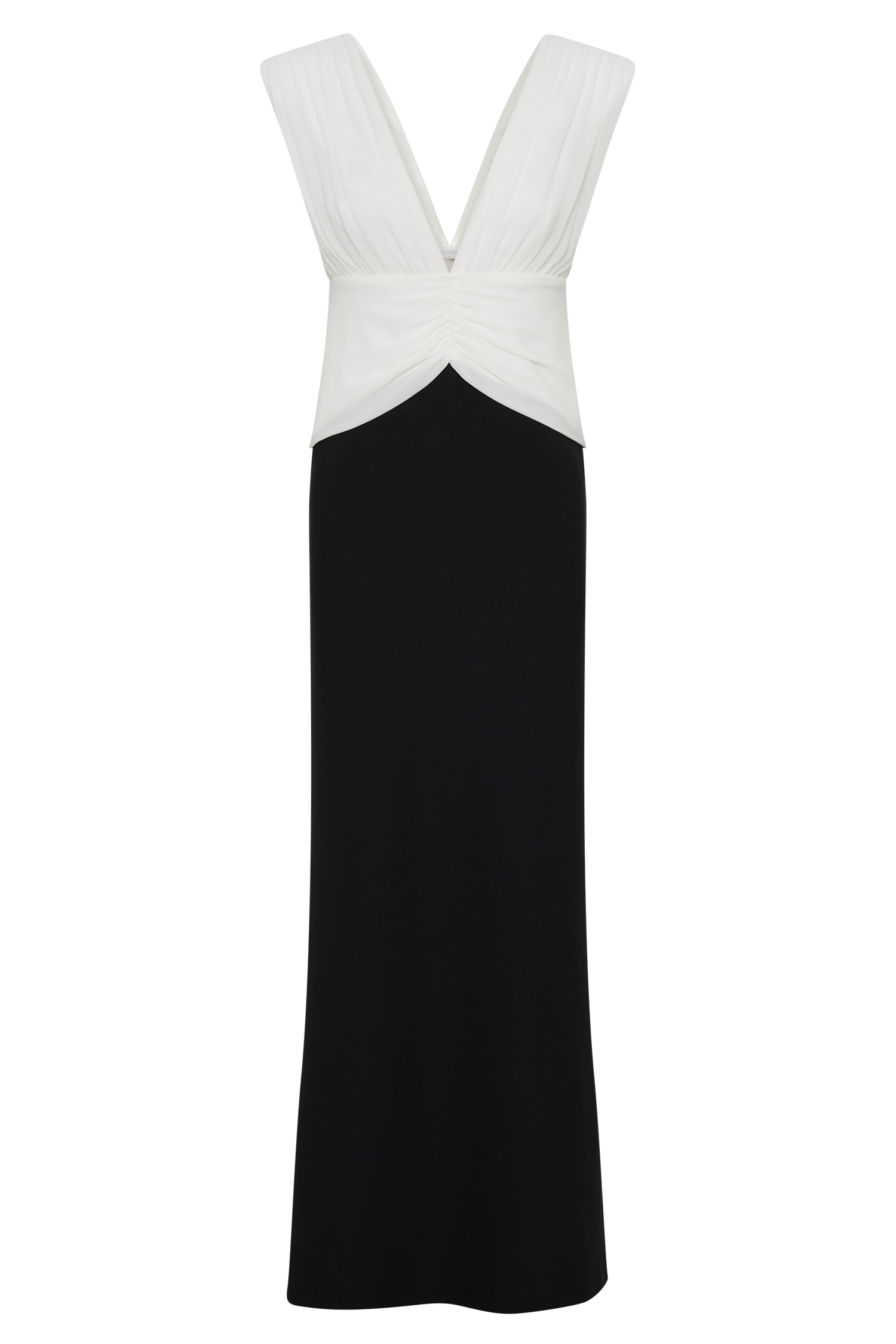 Monique Contrast Maxi Dress - Black & MESHKI US