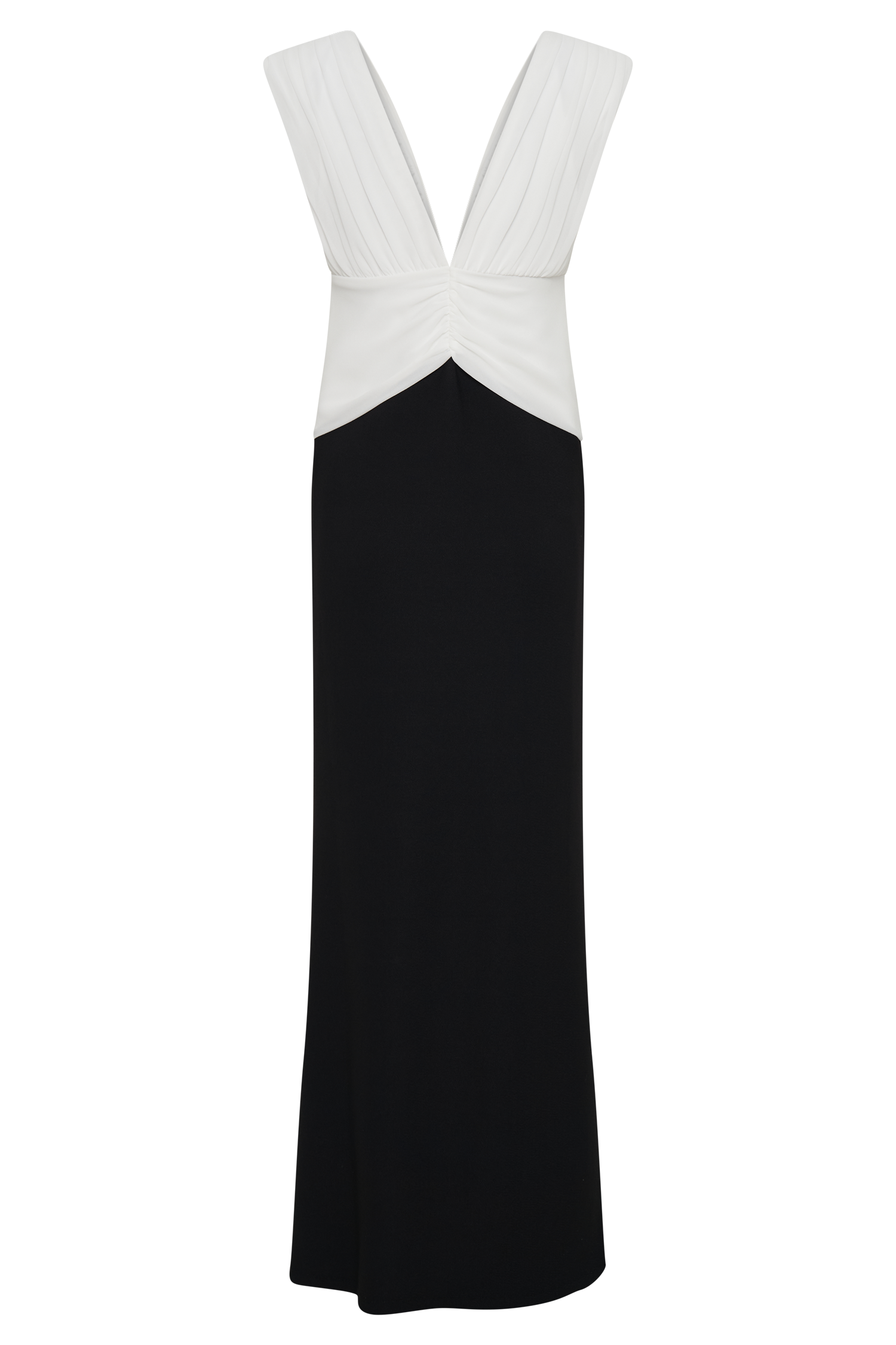 Monique Contrast Maxi Dress - Black & MESHKI US