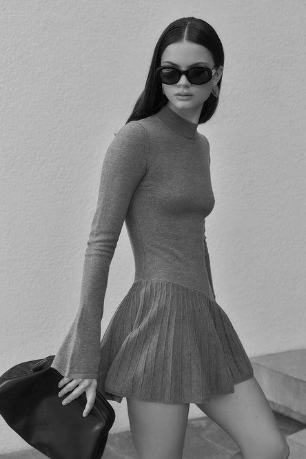 Maryam Tulle Bow Mini Dress - White & MESHKI US