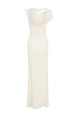 Kaida Slinky Maxi Dress With Hardware - Ivory & MESHKI US