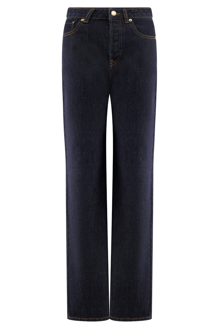 Neve Sleeveless Buttoned Denim Top - Washed Indigo Blue & MESHKI US