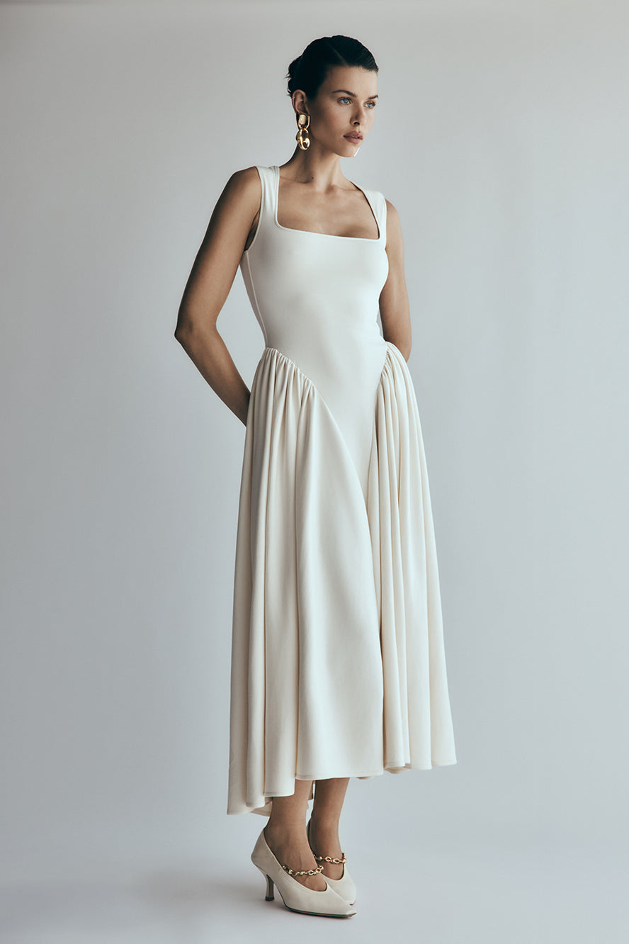 White Satin Dresses - Shop Online & MESHKI US